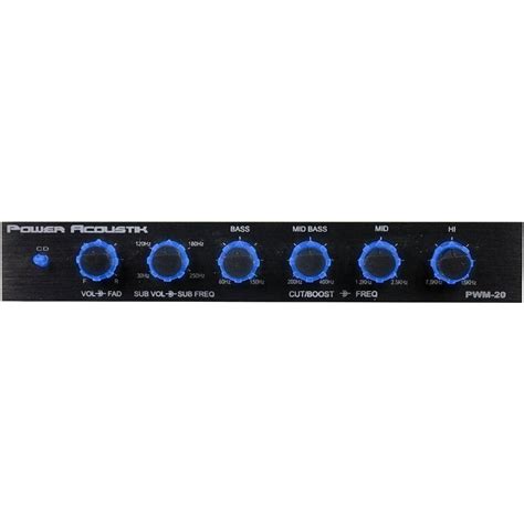 Power Acoustik Pwm 20 Four Band Parametric Equalizer