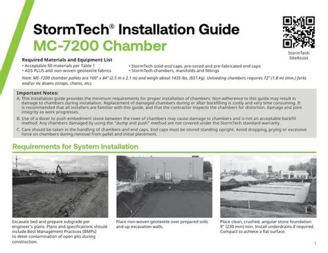 Mc 7200 Stormtech Chamber Installation Guide