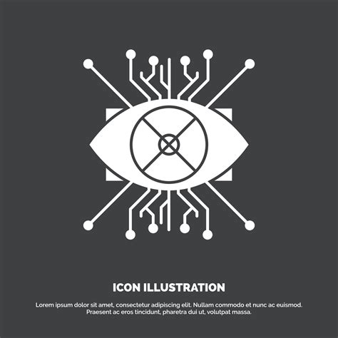 Ar Augmentation Cyber Eye Lens Icon Glyph Vector Symbol For Ui And Ux Website Or Mobile
