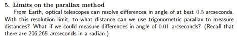 solved limits on the parallax methodfrom earth optical