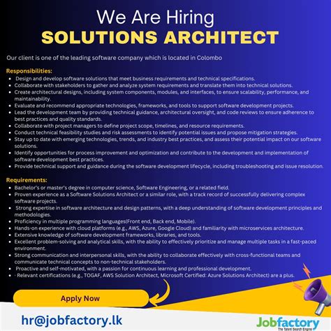 Urgenthirings Solutionsarchitect Itcareer Softwarearchitecture
