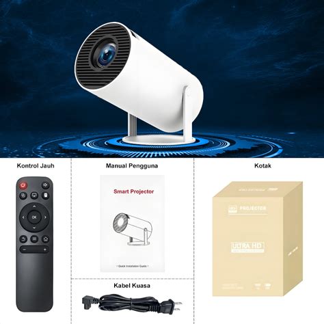 Terlaris Projektor Mini Pintar Android Bluetooth Hy300 Portable Proyektor Rumah Hd 1080p Mudah