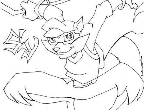 Sly Cooper Coloring Pages Sketch Coloring Page