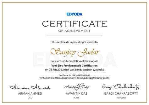 Sanjay Jadar On Linkedin I Have Successfully Cleared Edyoda Web Dev