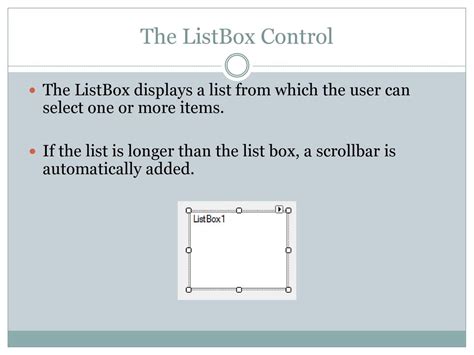 Apply Procedures To Develop Menus List Box And Combo Box Objects Ppt Download