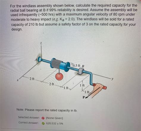 Solved For The Windlass Assembly Shown Below Calculate The