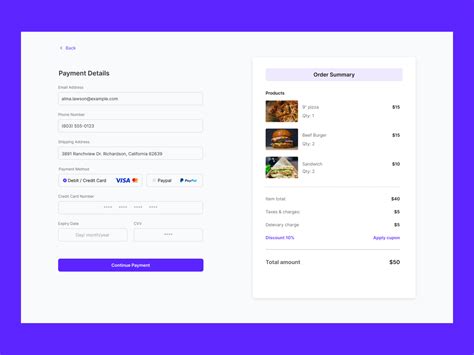 Payment Checkout Page Ui Design By Imran Hossain On Dribbble