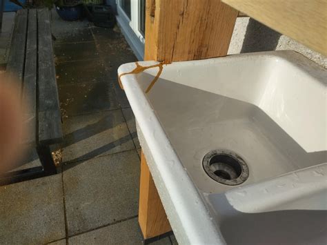 Kintsugi Repair On Outdoor Sink Rvisiblemending
