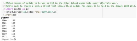 Python Series Practice Questions With Solutions Part I Series Creation