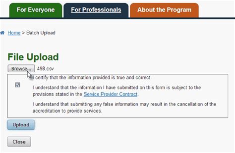 Hearaid On Line Help Work Areas E Claims Uploading Batch Files