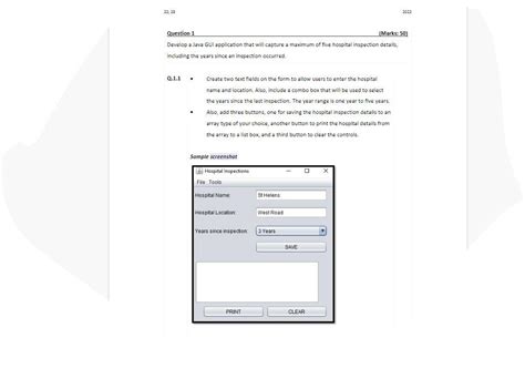 Solved Develop A Java GUI Application That Will Capture A Chegg Com