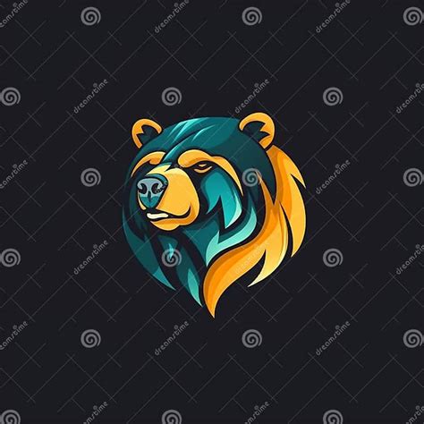 Colored Bear Illustration Logo Stock Illustration Illustration Of