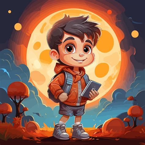 Vector De Muchacho Lindo Vector Premium