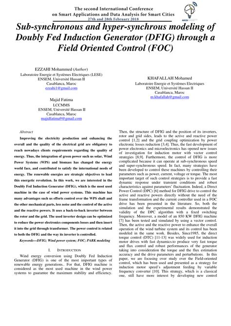 Pdf Sub Synchronous And Hyper Synchrous Modeling Of Doubly Fed Induction Generator Dfig