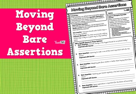 Moving Beyond Bare Assertions Teacher Resources And Classroom Games Teach This
