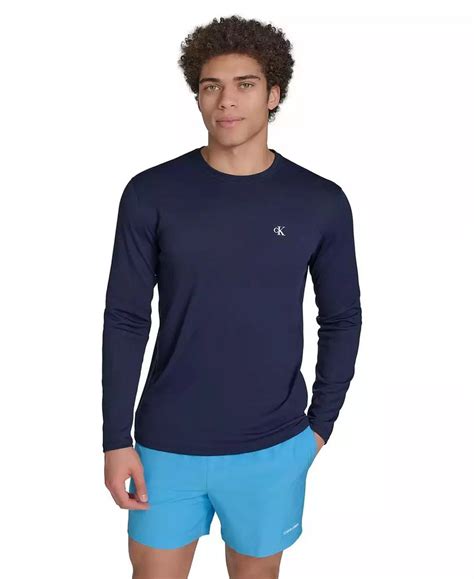 Shop Mens Monogram Long Sleeve Swim Rash Guard On Sale At Beyondstyle