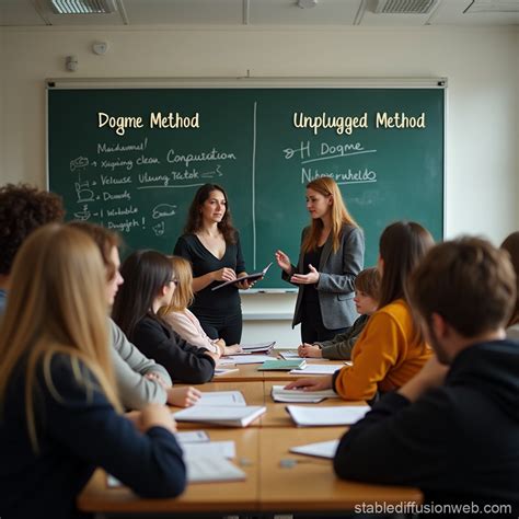 English Class Using Dogme And Unplugged Methods Stable Diffusion Online