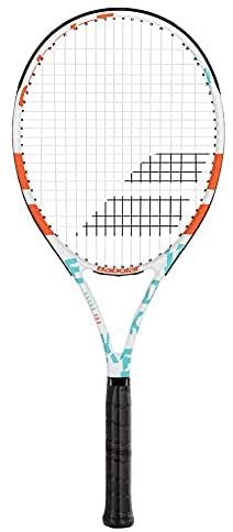 Babolat Evoke 102 Women's Strung Tennis Racquet (Blue/White/Orange)