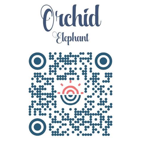 Fahlo Elephant Orchid Qr Codes Animals 8th Grade Tips Elephant