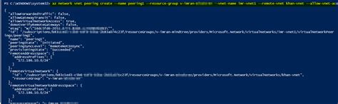 Azure Virtual Network Peering Error Via Powershelll Stack Overflow