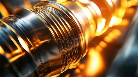 Intricate Details Of A Cnc Machine Processing Metal In A Modern