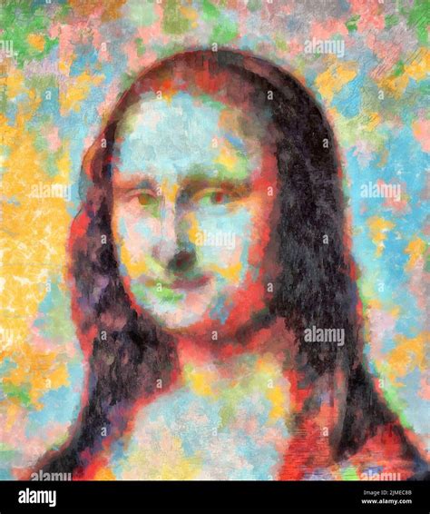 Portrait Mona Lisa Jaconda Painting Pop Art Stock Photo Alamy