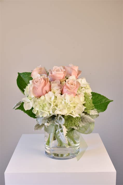 Varina Flowers Mixed Hydrangea And Rose Bouquet Sympathy Plants And