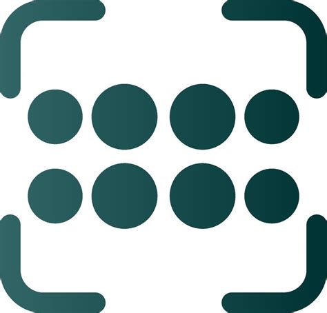 Reorder Dots Horizontal Glyph Gradient Green Icon 39418533 Vector Art