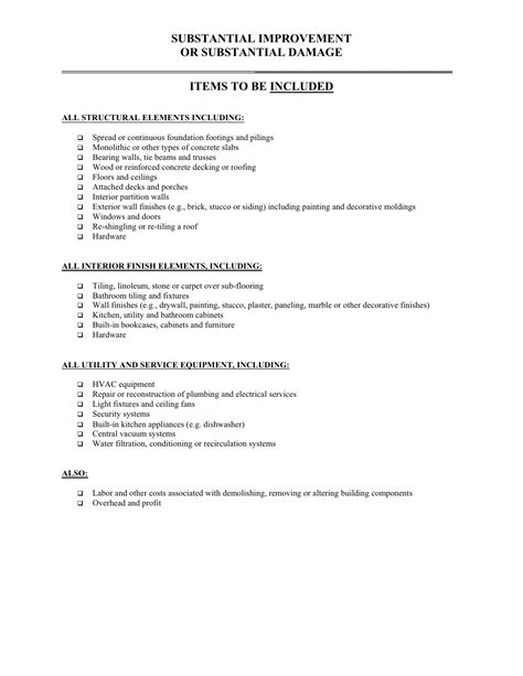 Lee County Florida Detailed Construction Cost Breakdown Itemization