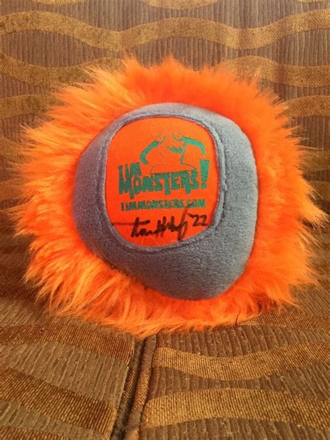 Small Orange Monster With One Sleepy Eye And Mouth — Tim Monsters