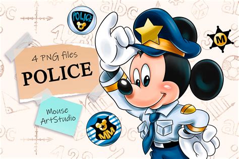 Mickey Mouse Png Police Sublimation Design Digital Etsy Australia