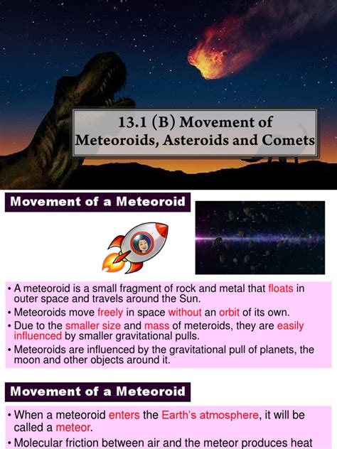 131 B Movement Of Meteoroids Asteroids And Comets Pdf Meteoroid