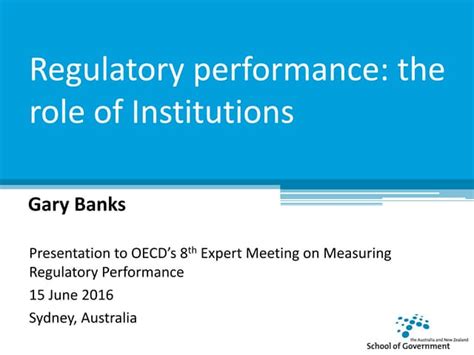 Regulatory Performance The Role Of Institutions Pdf