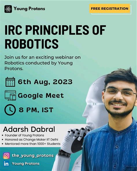 Young Protons On Linkedin Do You Know About Irc Principles Of Robotics