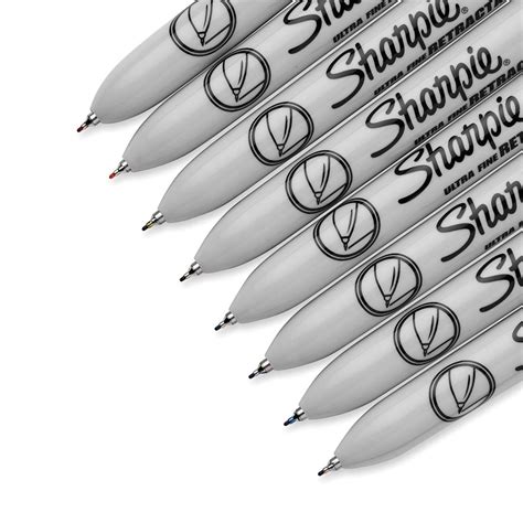 Sharpie Retractable Ultra Fine Point Permanent Markers 8 Color Set
