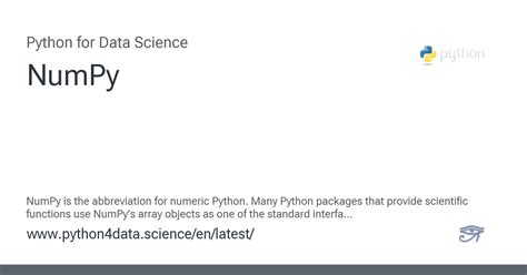 Numpy Python For Data Science