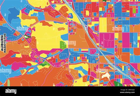 Auburn Washington Map Stock Vector Images Alamy