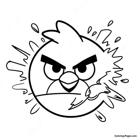 Angry Birds Bomb Bird Exploding Coloring Page Coloring