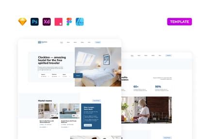 Hostel Website Template Websites Ux And Ui Kits Ft Apartment And Guest