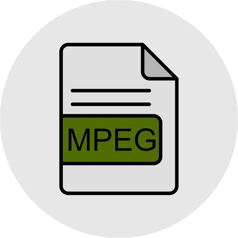 Mpeg File Format Line Filled Light Icon 44116816 Vector Art At Vecteezy