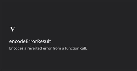 Encodeerrorresult · Viem