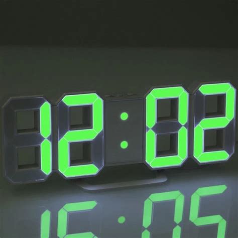Електронний настільний Led годинник із будильником 221 Зелений продаж ціна у Києві Годинники