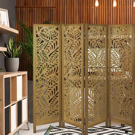 Buy 4 Panel Room Divider Cutout Wood Room Dividers And Folding Privacy