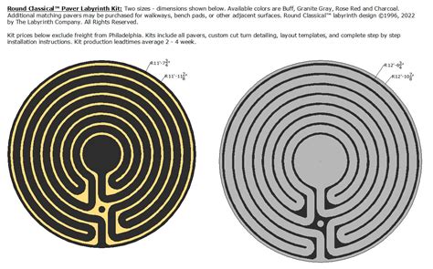 Round Classical™ Paver Brick Labyrinth Kits From The Labyrinth Company