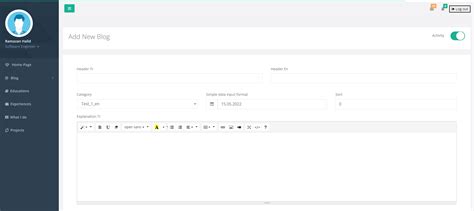 Github Ramazanhalid Personalblog This Project Has Been Developed For A Person To Write His