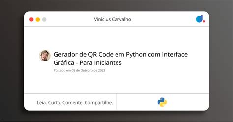Gerador De Qr Code Em Python Com Interface Gráfica Para Iniciantes