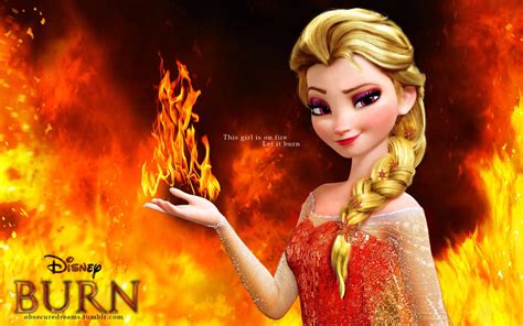 Fire Elsa Burn By Wolfskyla On Deviantart