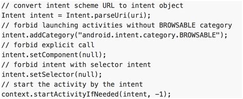 android静态安全检测 intent scheme url 漏洞 intent parseuri csdn博客