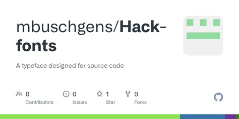 Github Mbuschgenshack Fonts A Typeface Designed For Source Code