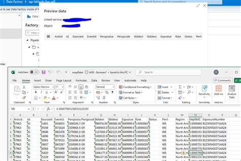 azure data factory not incorrectly previewing data stack overflow